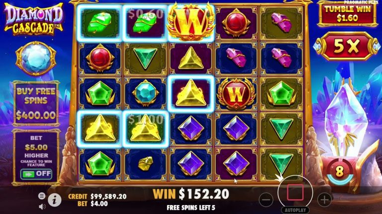 Unveil Glittering Riches with Diamond Cascade Slot!